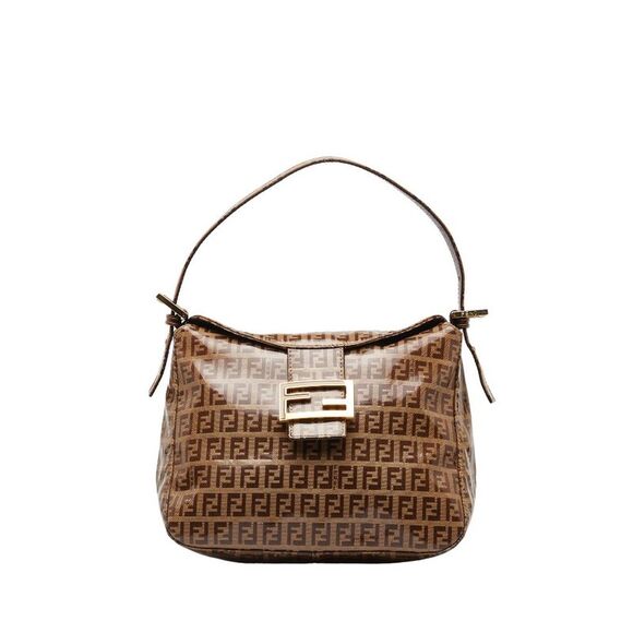 Fendi | Bags | Pre Loved Fendi Crystal Embellished Brown Baguette Purse | Poshmark